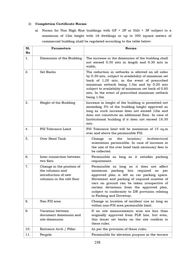Completion Certificate Norms | PDF