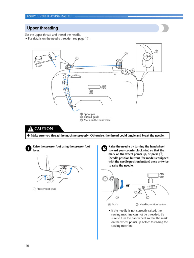 Brother XR-7700 Threading Diagram | PDF