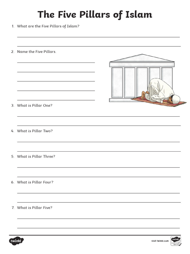 The Five Pillars of Islam Activity Sheet | PDF