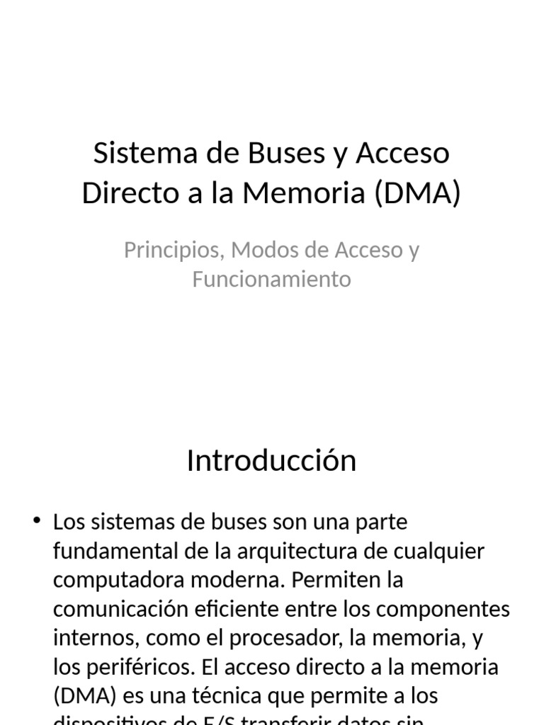 Sistema de Buses y DMA Presentacion | PDF