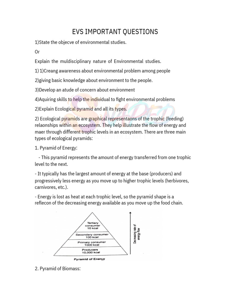 Evs Imp Questions PDF | PDF