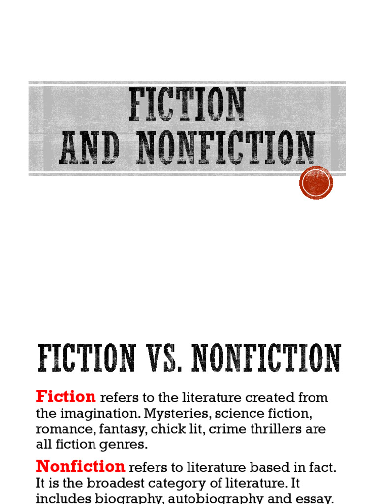 Fiction and Nonfiction in Literature | PDF | Classics