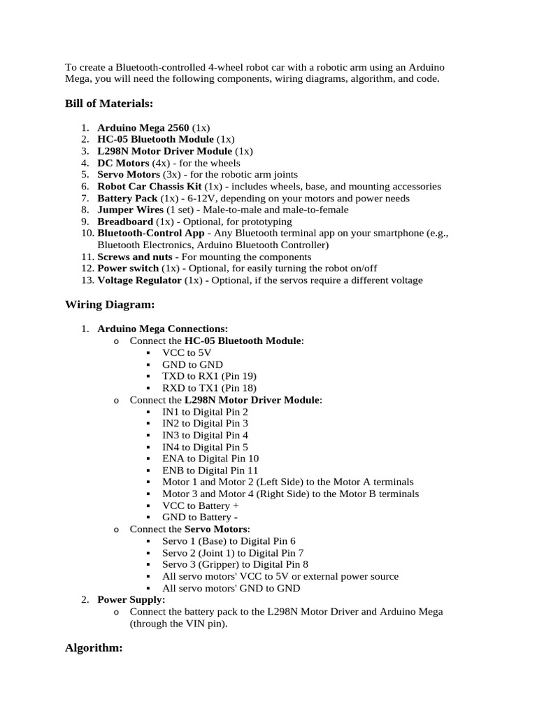 To Create A Bluetooth Control Robotic Car Pdf