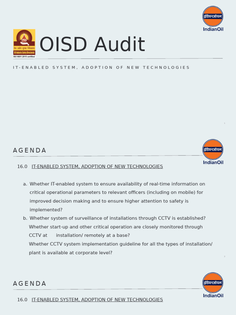 OISD IT Related Points Final | PDF