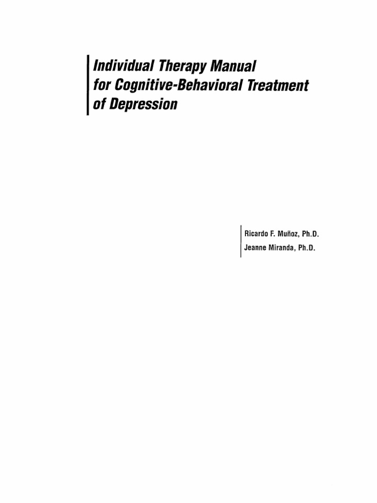 Individual Therapy Manual CBT - D | PDF