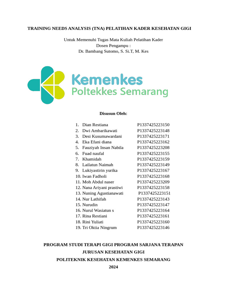 kel 1a TNA edit | PDF