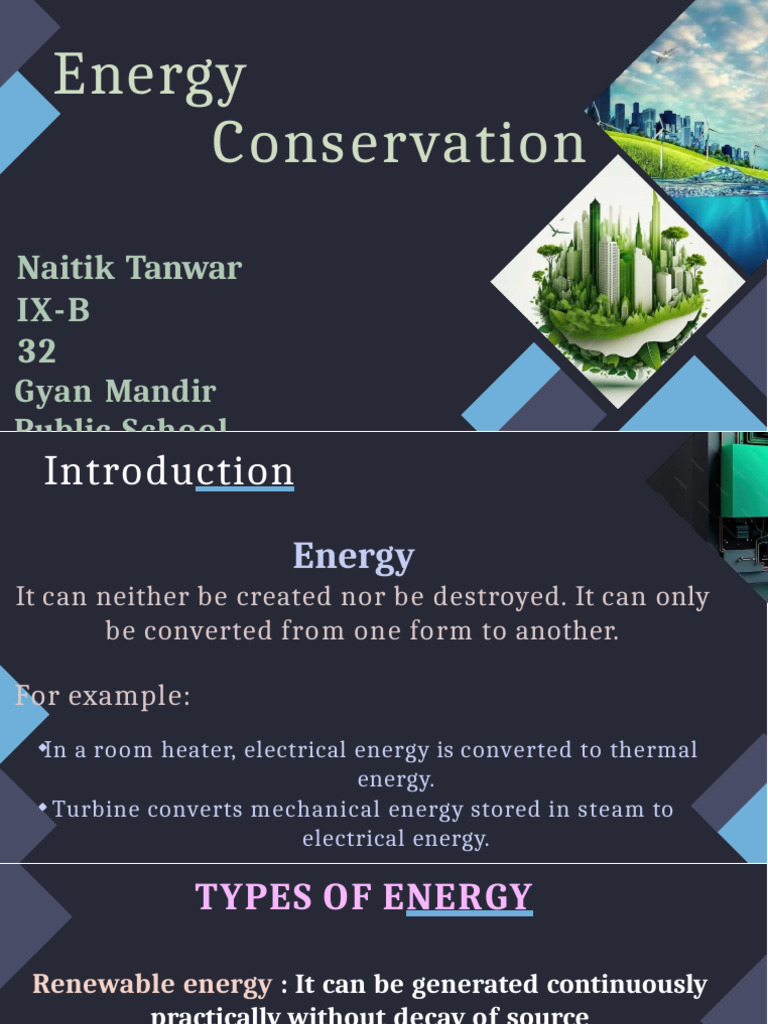 Energy Conservation | PDF