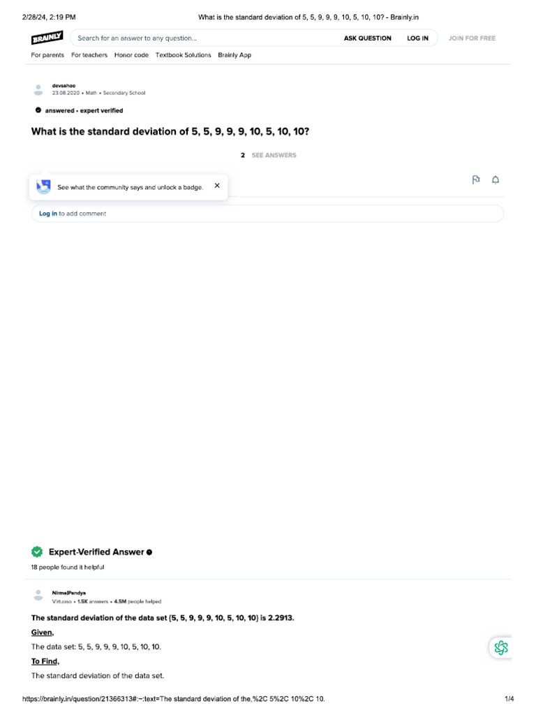 Standard Deviation | PDF