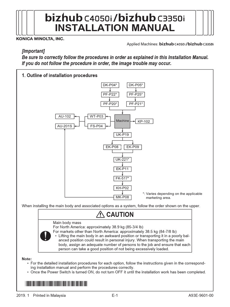 C3350i - Install | PDF