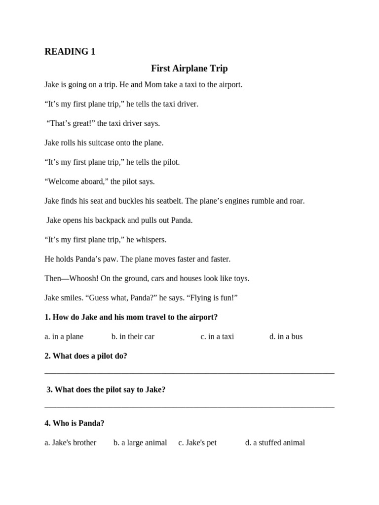 READING Comprehension 2CI | PDF