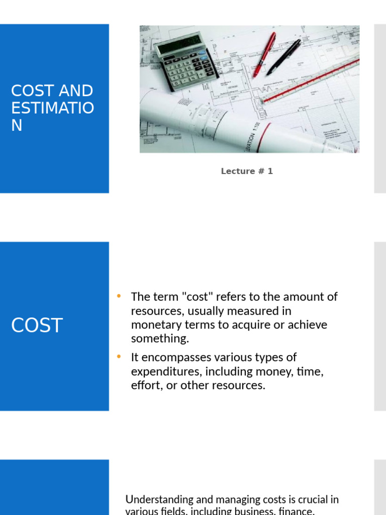 LECTURE 1 Cost and Its Components | PDF