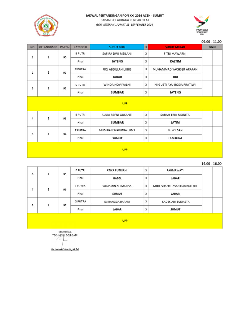 Jadwal H5 Gel-1 | PDF