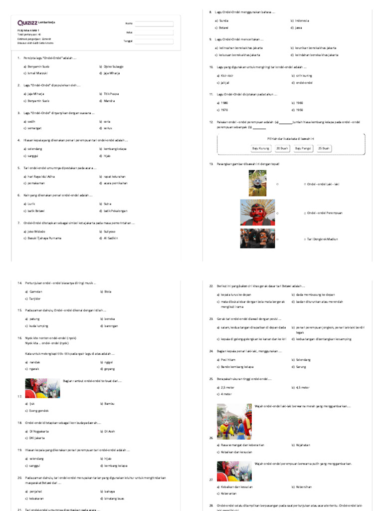 Latihan Soal PLBJ BAB 1 | PDF