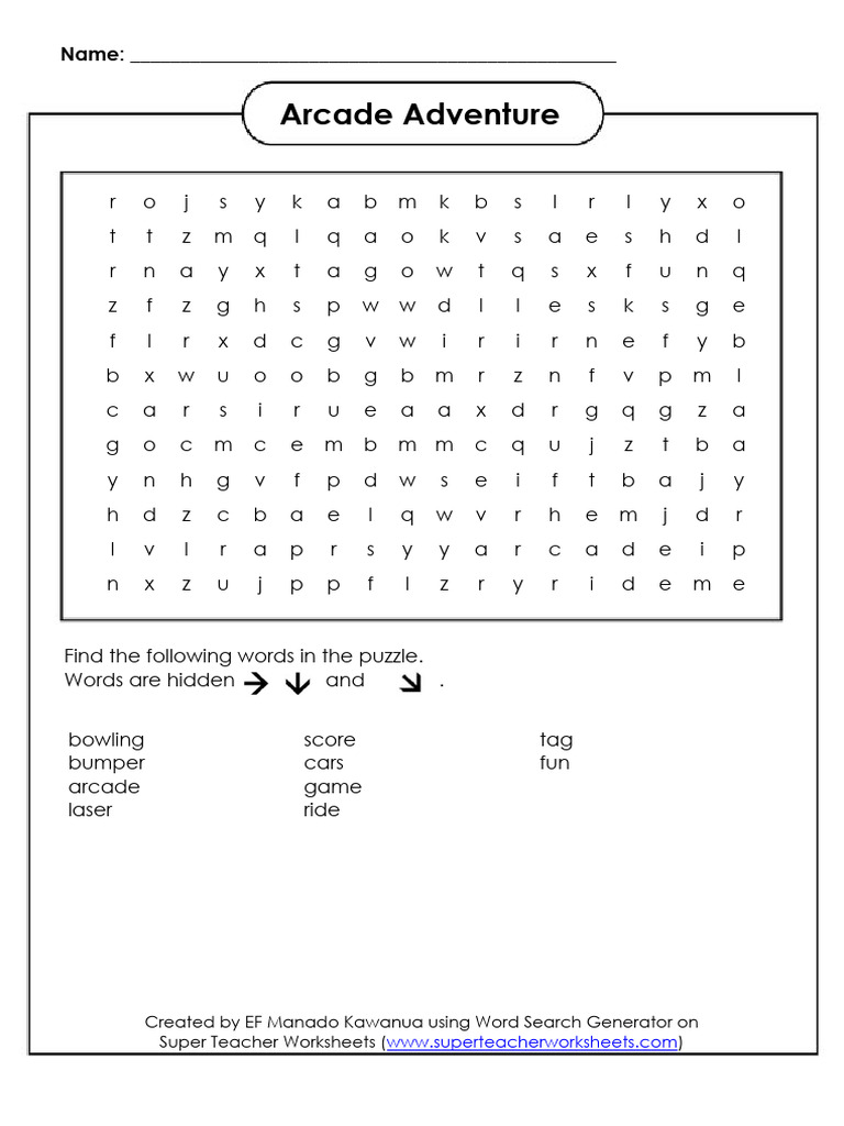 Word Search Arcade Adventure | PDF