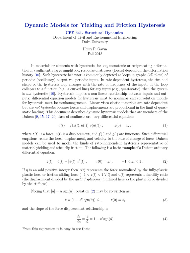 Dynamic Hysteresis | PDF