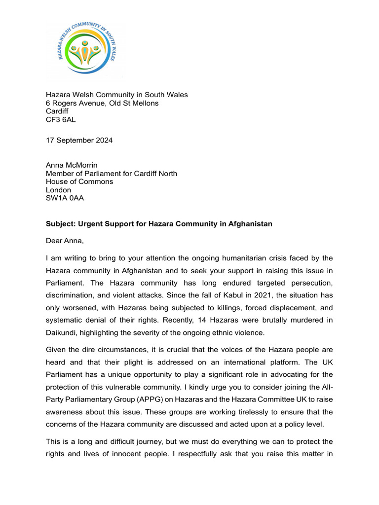 HWCSW - Letter To MP | PDF