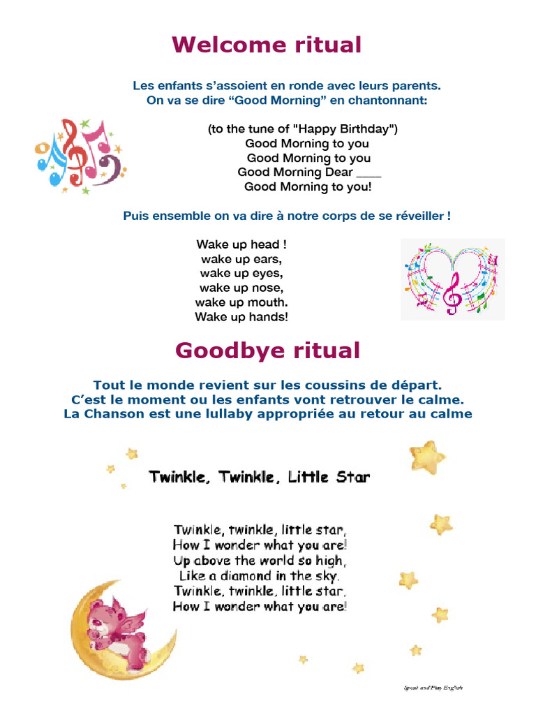 Rituals Poster for Toddlers | PDF