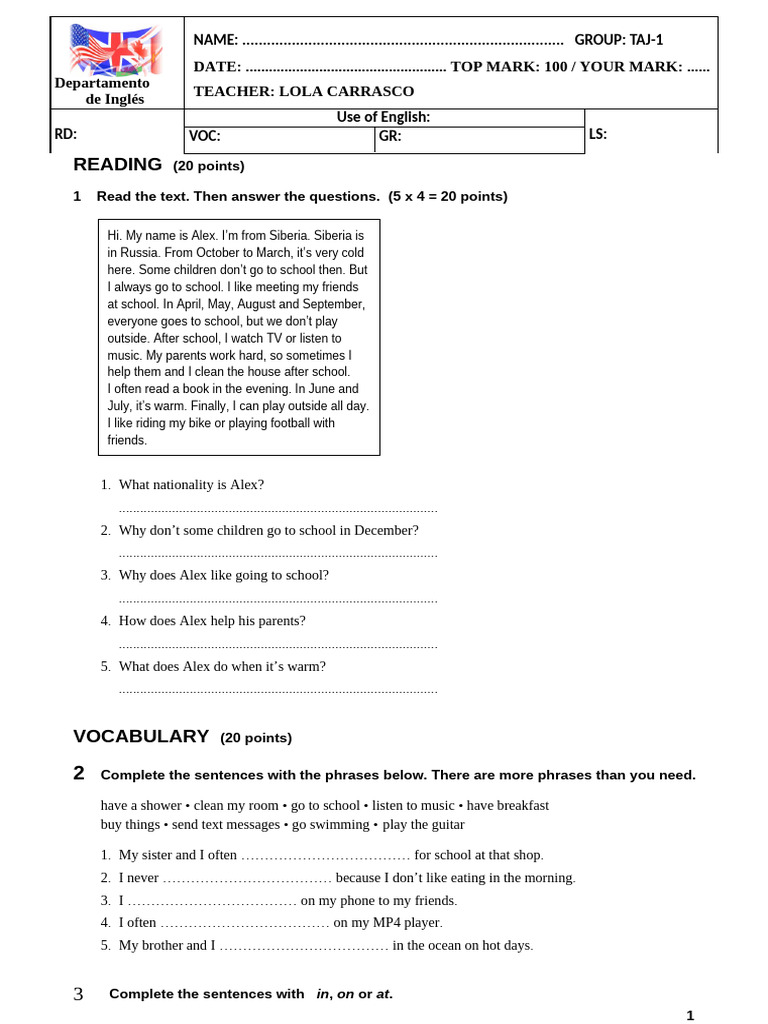 Unit 2 Test | PDF