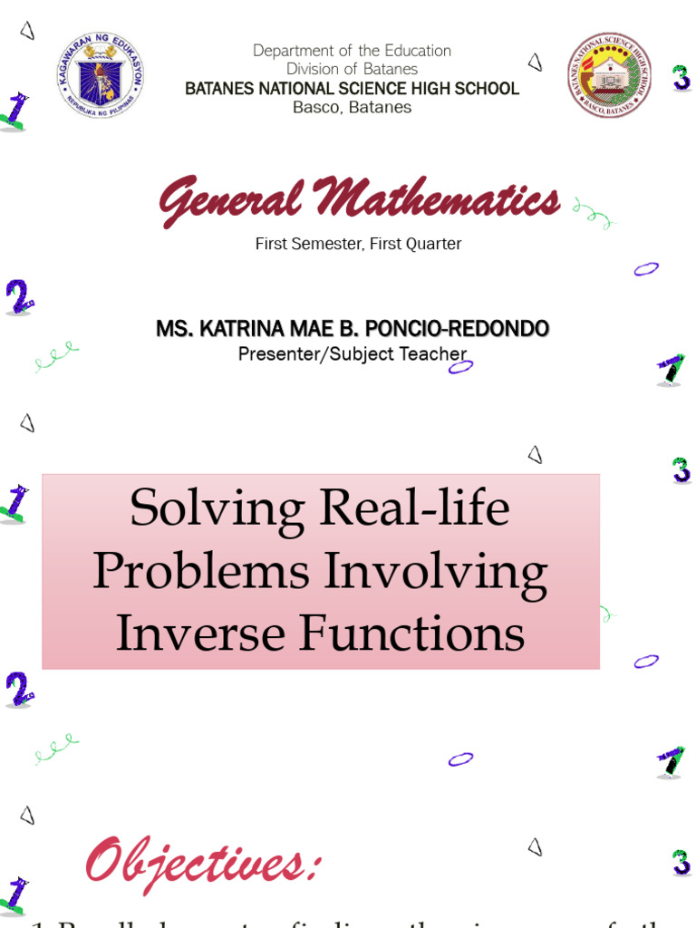 Solving Problems Involving Inverse Function | PDF