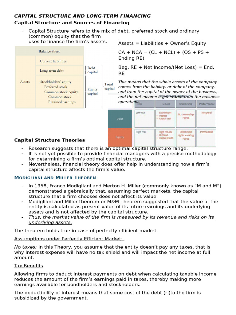 Capital Structure and Financing Strategies | PDF | Capital Structure | Business