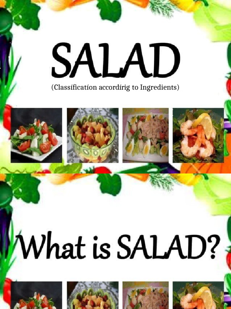 Classification of Salad | PDF