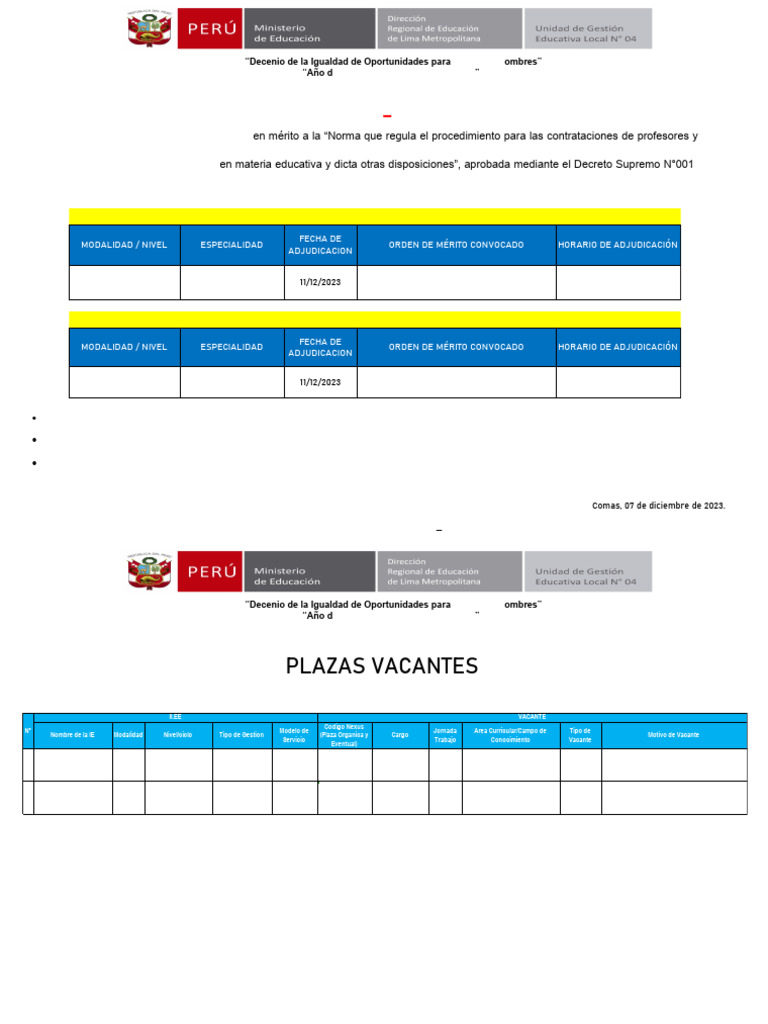 Comunicado Nâ°081-2023-Ccd | PDF