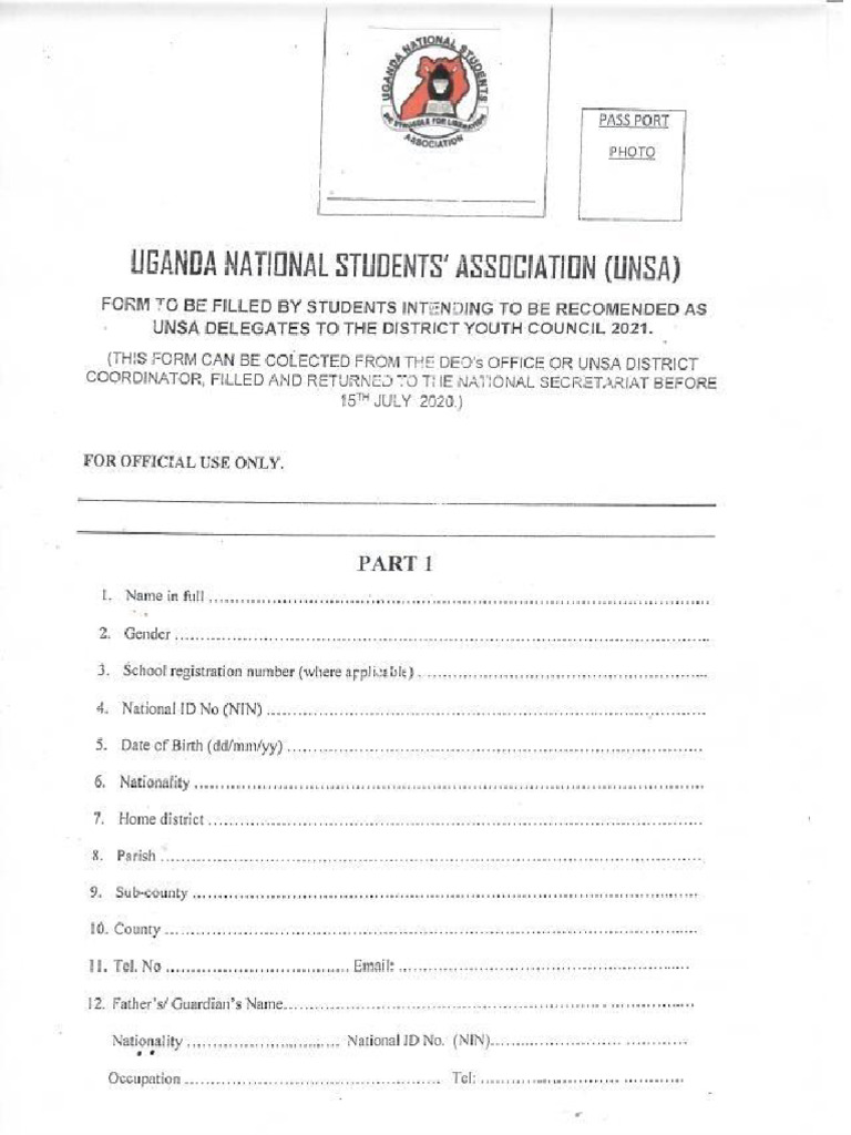 Nomination Form 1 | PDF