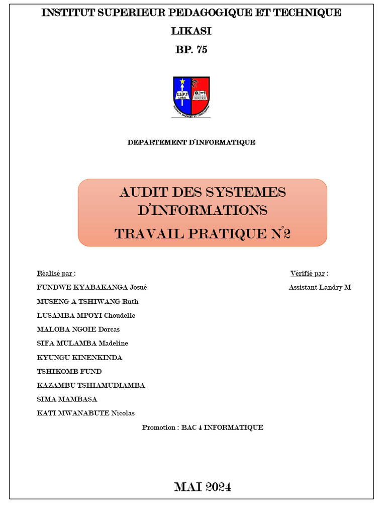 TP N°2 Audit | PDF