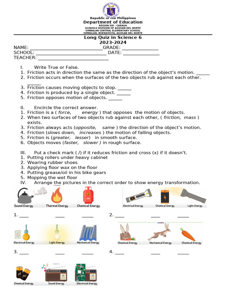 Science - Friction Energy Simple Machines | PDF