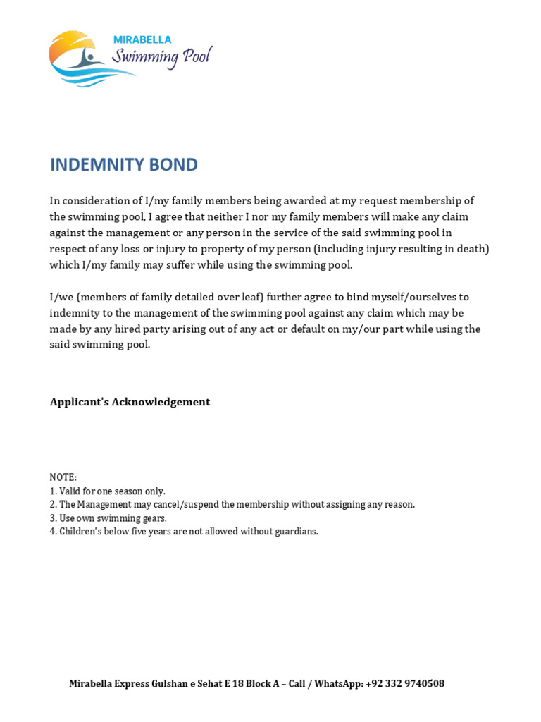 Indemnity_Bond_and_Medical_Certificate_General_Public | PDF