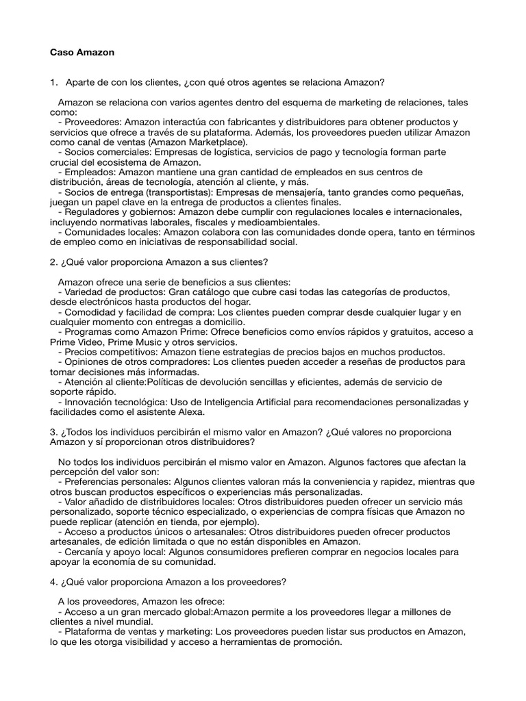 Caso Amazon | PDF