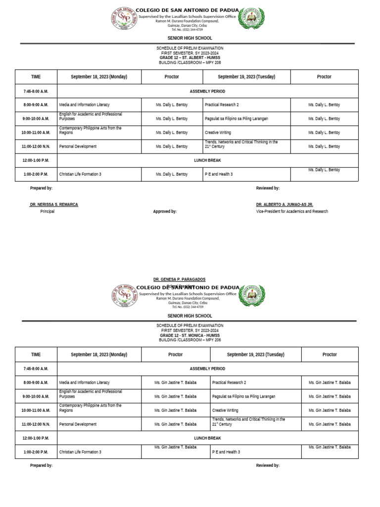 Grade 12 Prelim Examination | PDF | Academic Term