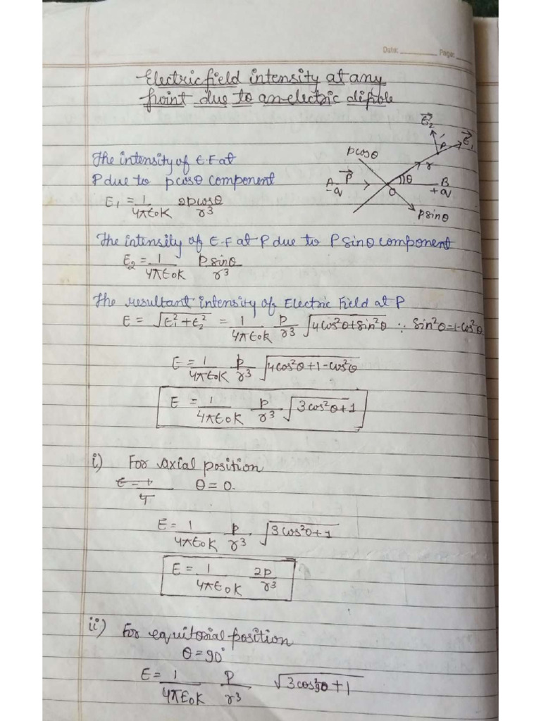 Class 12 Physics CHapter 1 Notes 15 25 | PDF