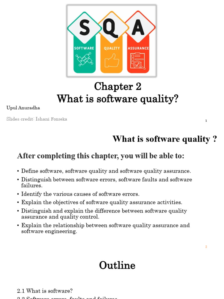 Lecture 3- SQA_Chapter2_Software Quality | PDF