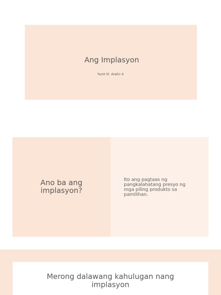 Ang Implasyon 1 | PDF
