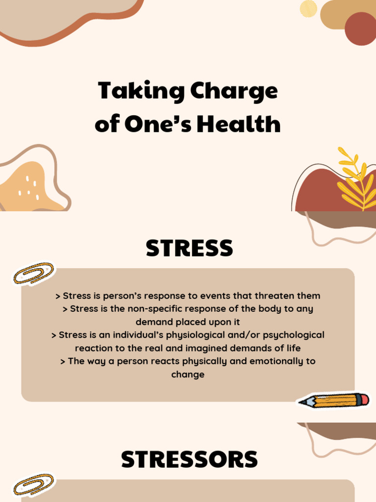 CH 15 Taking Charge of One's Health | PDF | Stress (Biology) | Wellness