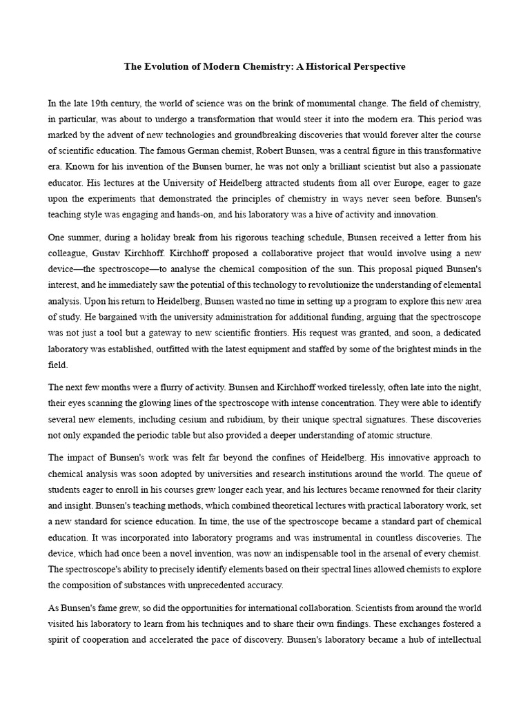 The Evolution of Modern Chemistry | PDF | Chemistry | Social Science