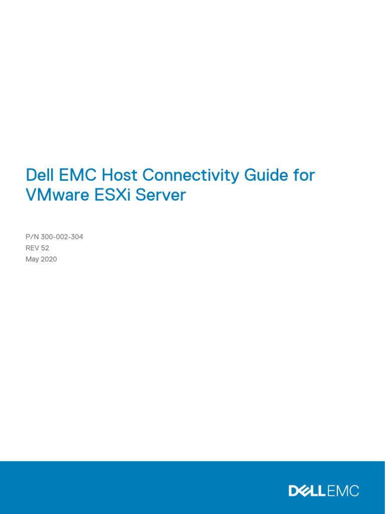 300-002-304-Host-Connectivity-Guide for-VMware-ESXi-Server | PDF