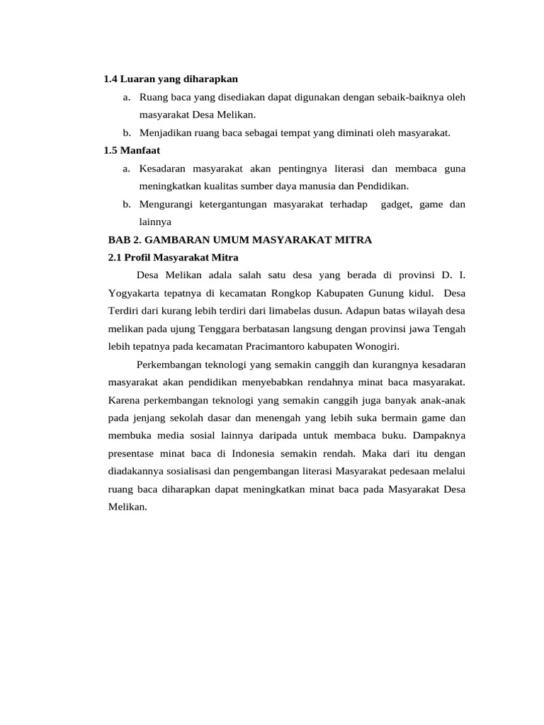 Luaran Yang Diharapkan | PDF