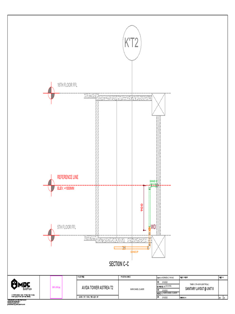 Sanitary Unit 8 Section C-C | PDF