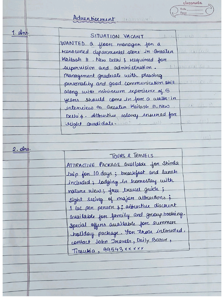 ADVERTISEMENT 11 Sample | PDF
