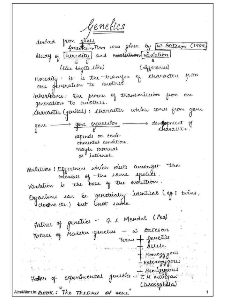 Principal of Inhertance & Variation | PDF