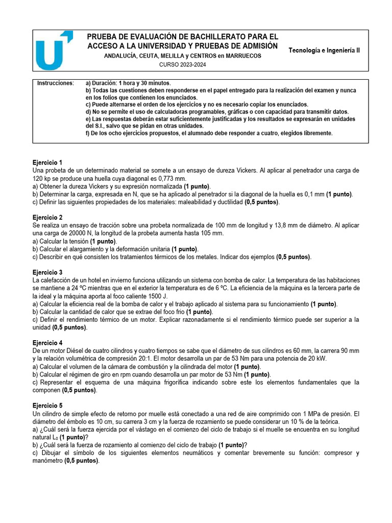 Examen - Titular-A - Tecnologia e Ingenieria II | PDF