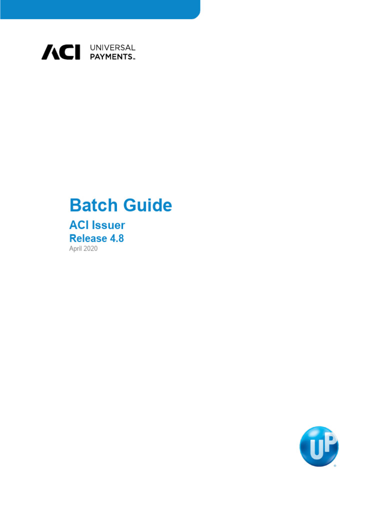 ACI Issuer 4.8 - Batch Guide | PDF