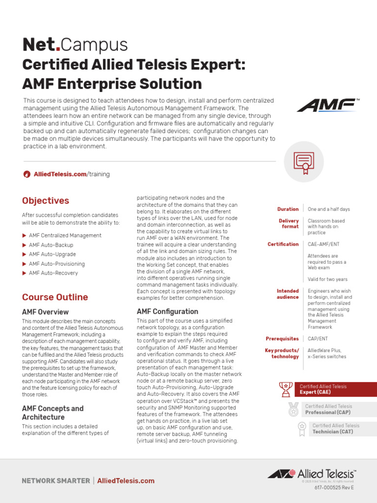 CAE AMF ENT Autonomous Management Framework | PDF
