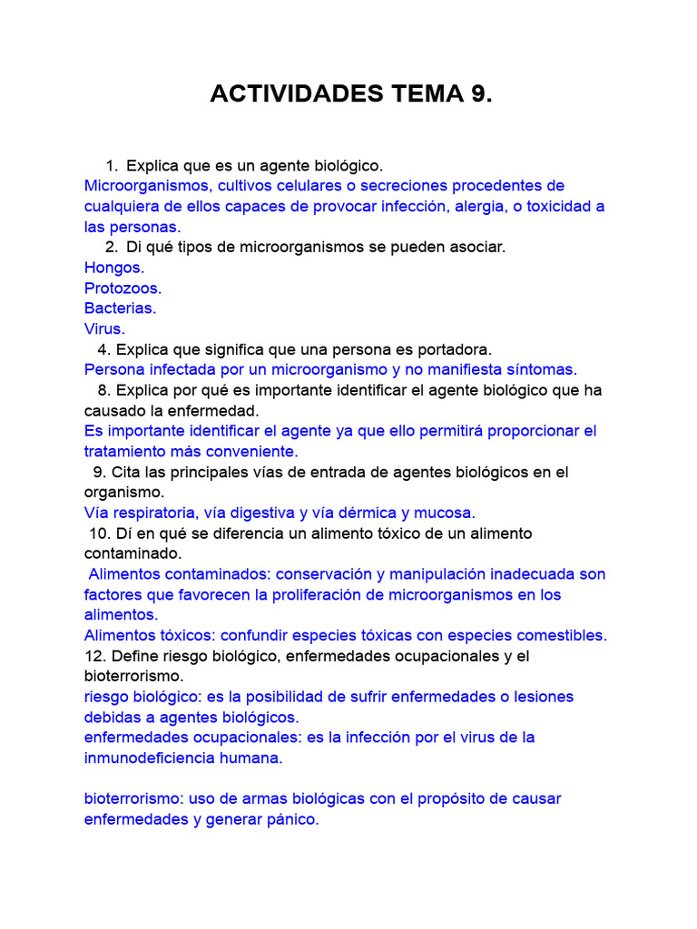 Actividades Tema 9 | PDF