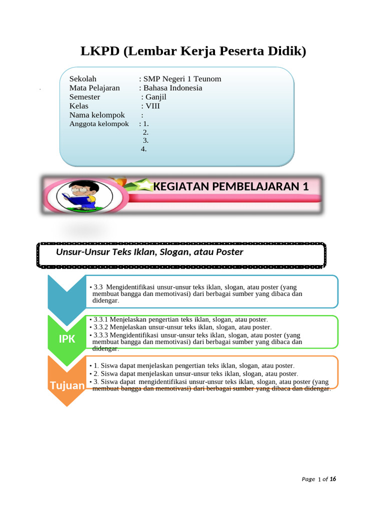 LKPD_Teks Iklan_Liya | PDF