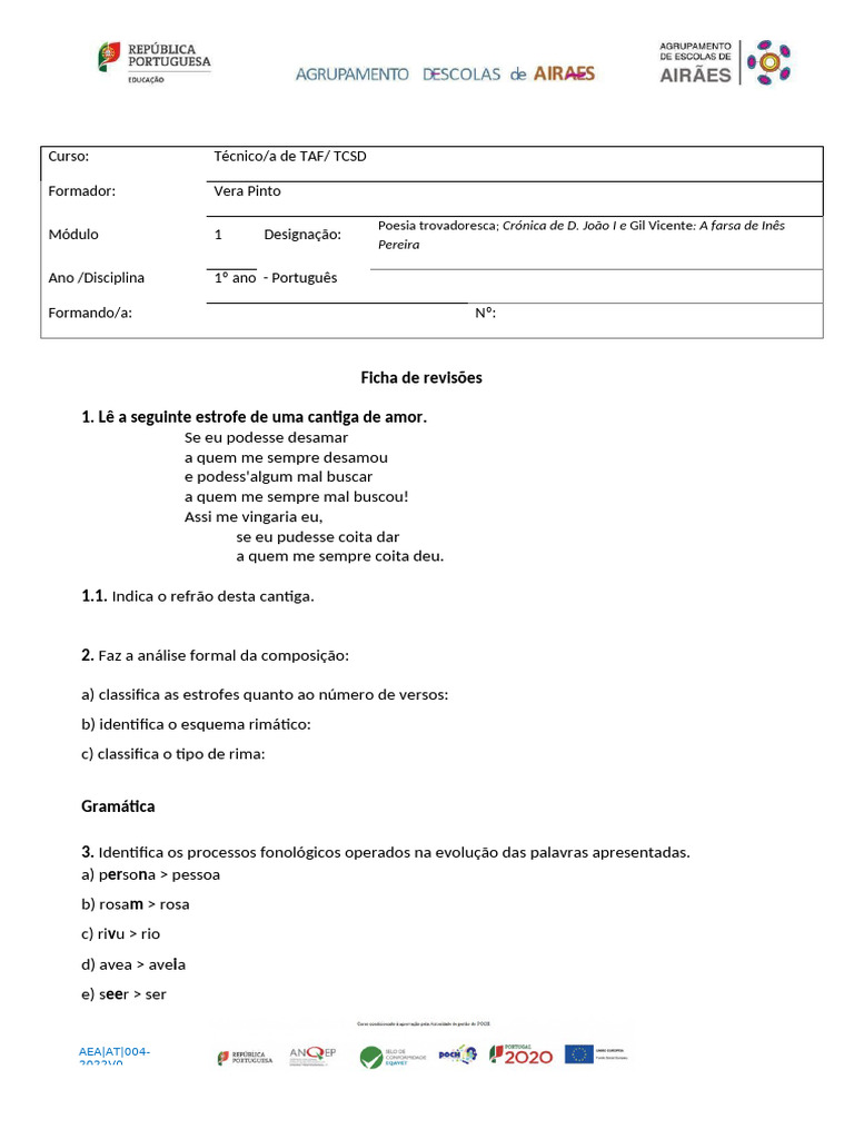 Ficha Revisoes Mod1 | PDF