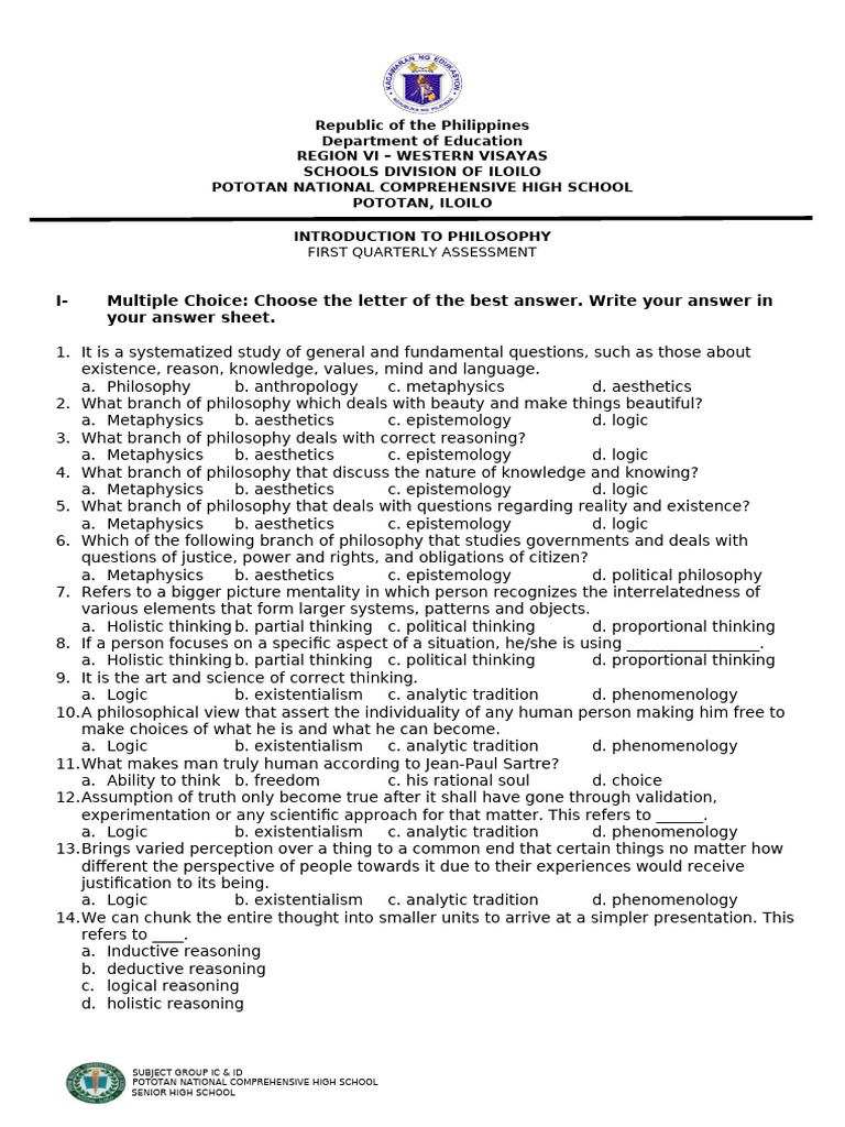 Test Paper Format - Revised | PDF | Reason | Theory