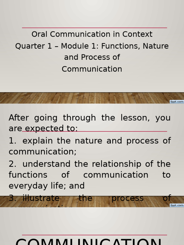 M1 Nature Process and Models of Communication | PDF